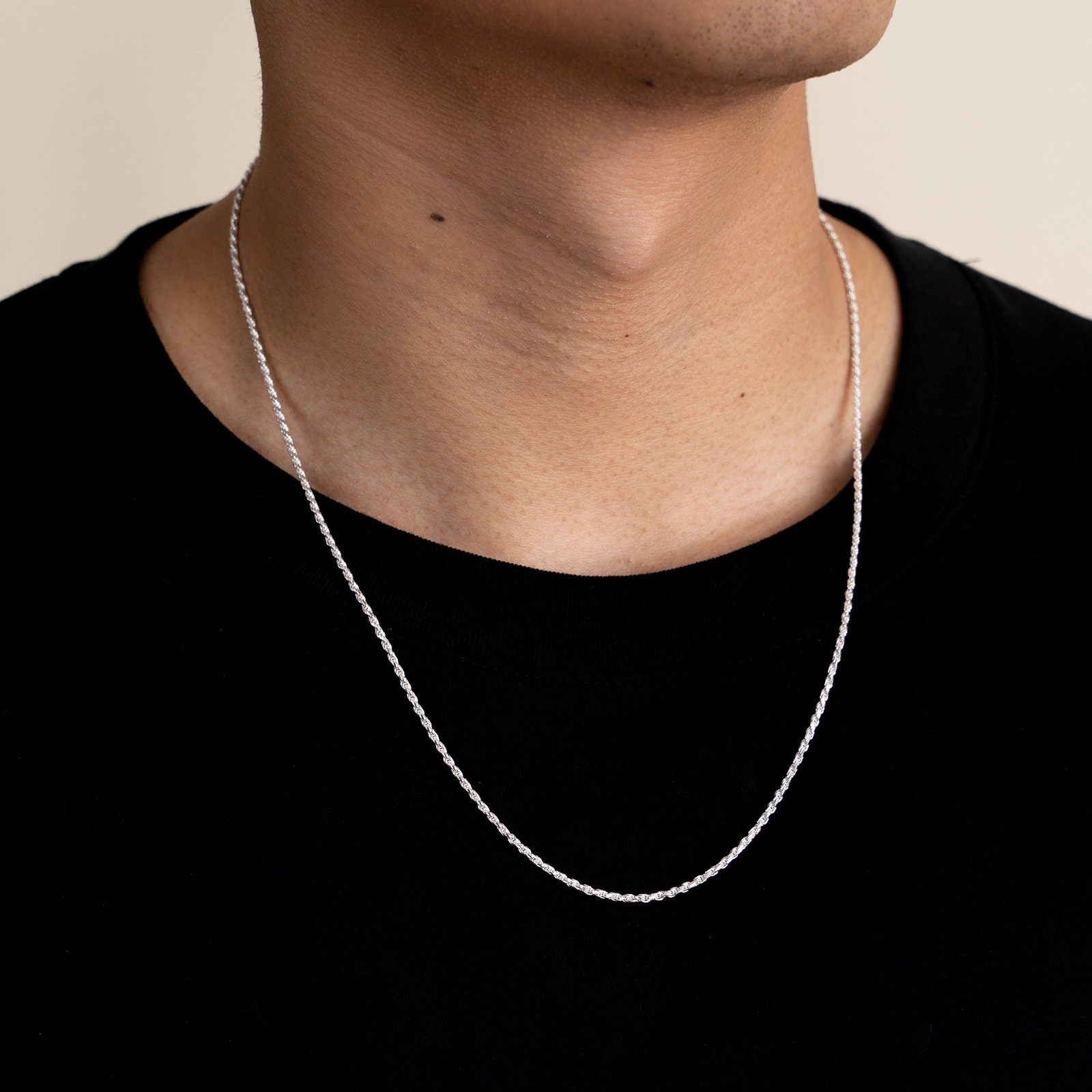 Sterling Silver Rope Chain 2 Mm 925 Silver Necklace Minimalist Men s Jewelry Silver Men s Chain Rope Link Chain Stacking Chain Etsy Canada