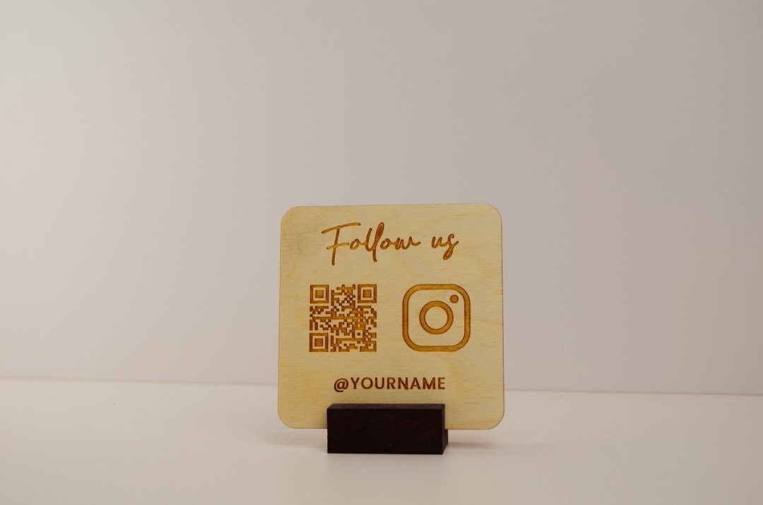 Custom Sign Laser Etched Square QR Code Plywood Sign Wedding - Etsy