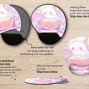 Kawaii Aesthetic Anime Jello Characters Desk Mat Cute, Japanese Cute ...