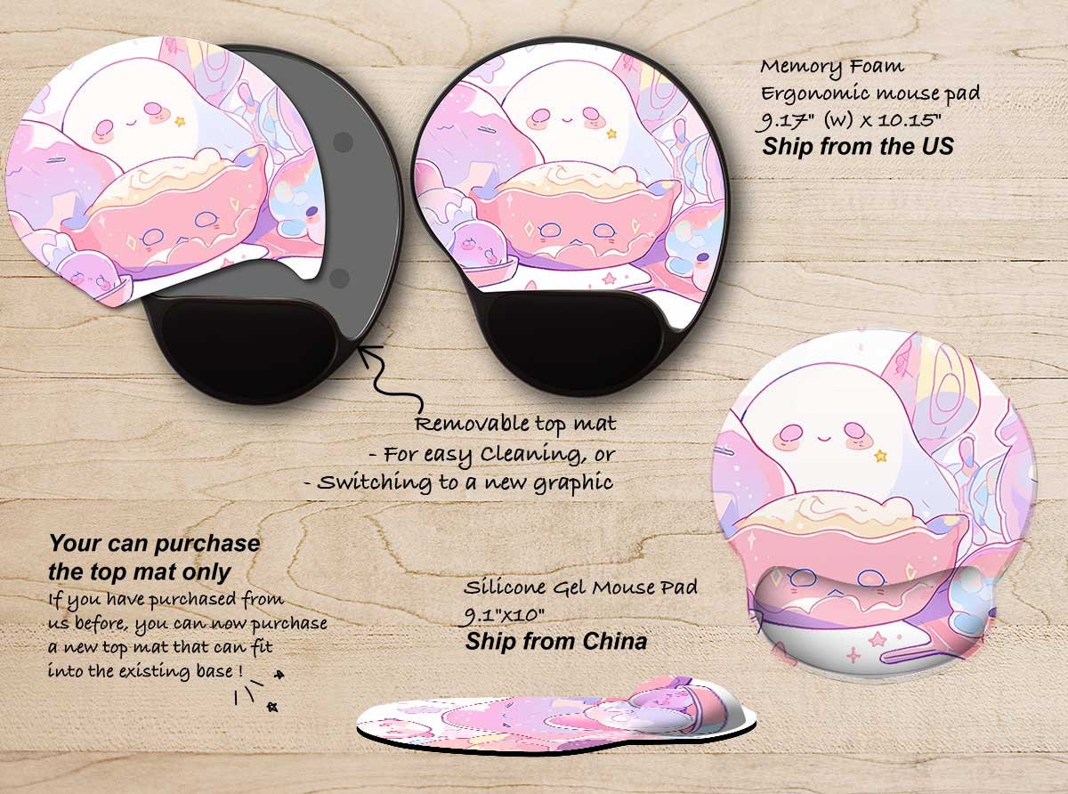 Kawaii Aesthetic Anime Jello Characters Desk Mat Cute, Japanese Cute ...