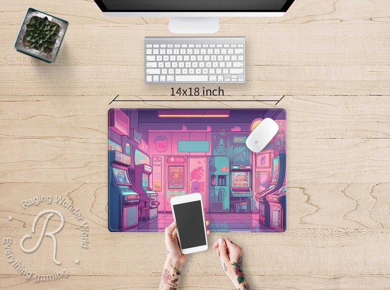 Lo-fi Vaporwave Retro Game Arcade Anime XXL Desk Mat RGB Cute - Etsy
