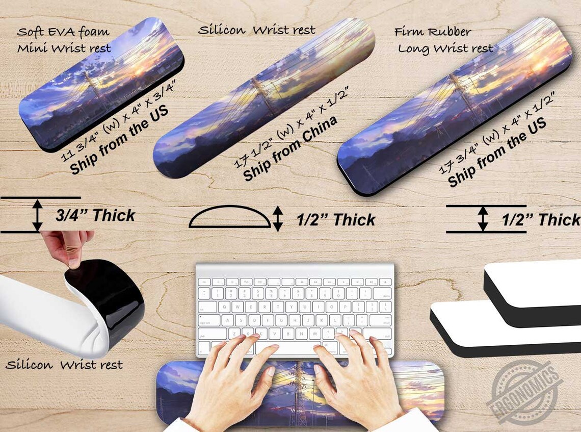 Purple Anime Landscape XXL Desk Mat Kawaii, Stitched Mat Anime Blue Sky ...