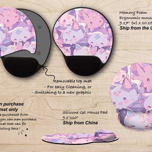 Kawaii Pink Cats Desk Mat Anime, Stitched Edge Pastel Gaming Mouse Pad ...