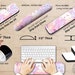 Kawaii Aesthetic Anime Jello Characters Desk Mat Cute, Japanese Cute ...