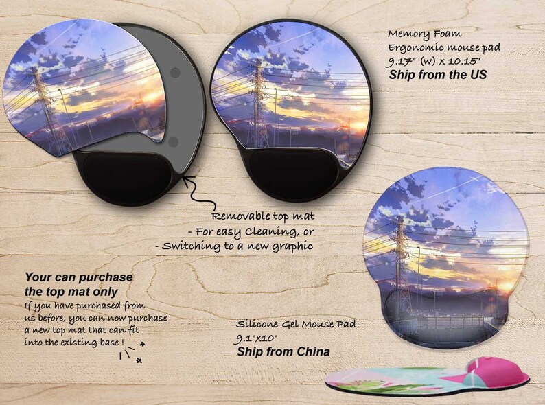 Purple Anime Landscape XXL Desk Mat Kawaii, Stitched Mat Anime Blue Sky ...