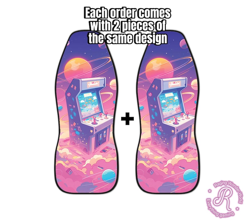 Vaporwave Arcade Console Retro Gamer Chair Cover, Pink Gaming Room ...