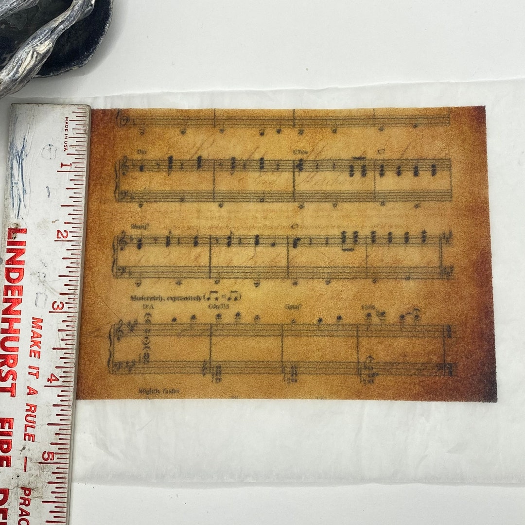 Decoupage Rice or Tissue Paper, Sheet Music, Musician Gift, Vintage ...