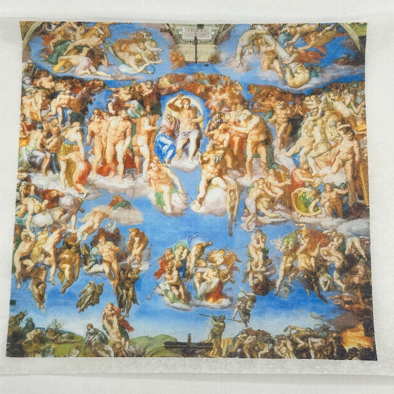Decoupage Tissue Paper, Michelangelo, the Last Judgment, Sistine Chapel ...