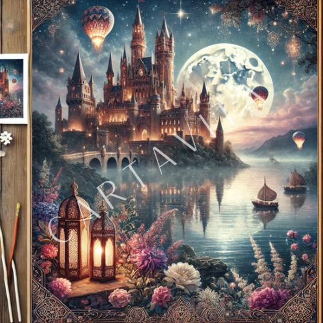 Decoupage Paper, Rice Paper, Medieval Art, Fantasy Art Print, Mystical ...