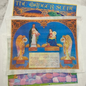 Decoupage Rice Paper, Religious Art, Church, Alter, Christmas Nativity ...
