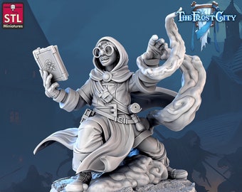 Enchanter Mage Miniature for Frostgrave, Dungeons and Dragons, Skirmish ...