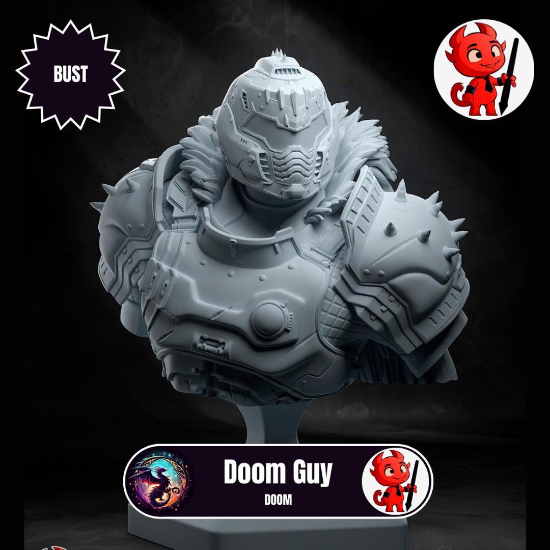 Doom Guy - High Quality Bust for Miniature Painting | Fanart by ...