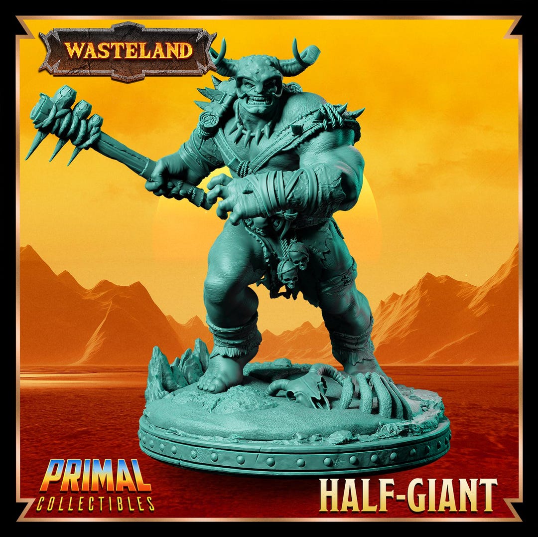 Male Half Giant Miniature, Great for Dnd, Heroquest, Fantasy Boardgames ...