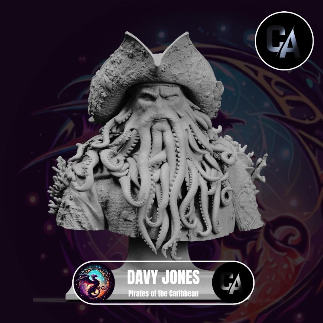 Davy Jones - 1/9 Bust | High Quality Bust for Miniature Painting | 1/9 ...