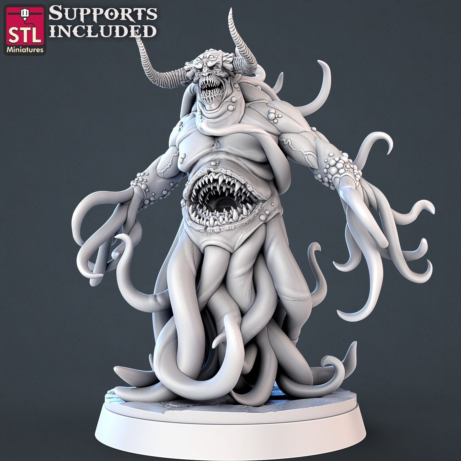 Demon Miniature for Dungeons and Dragons, Frostgrave, and Miniature ...