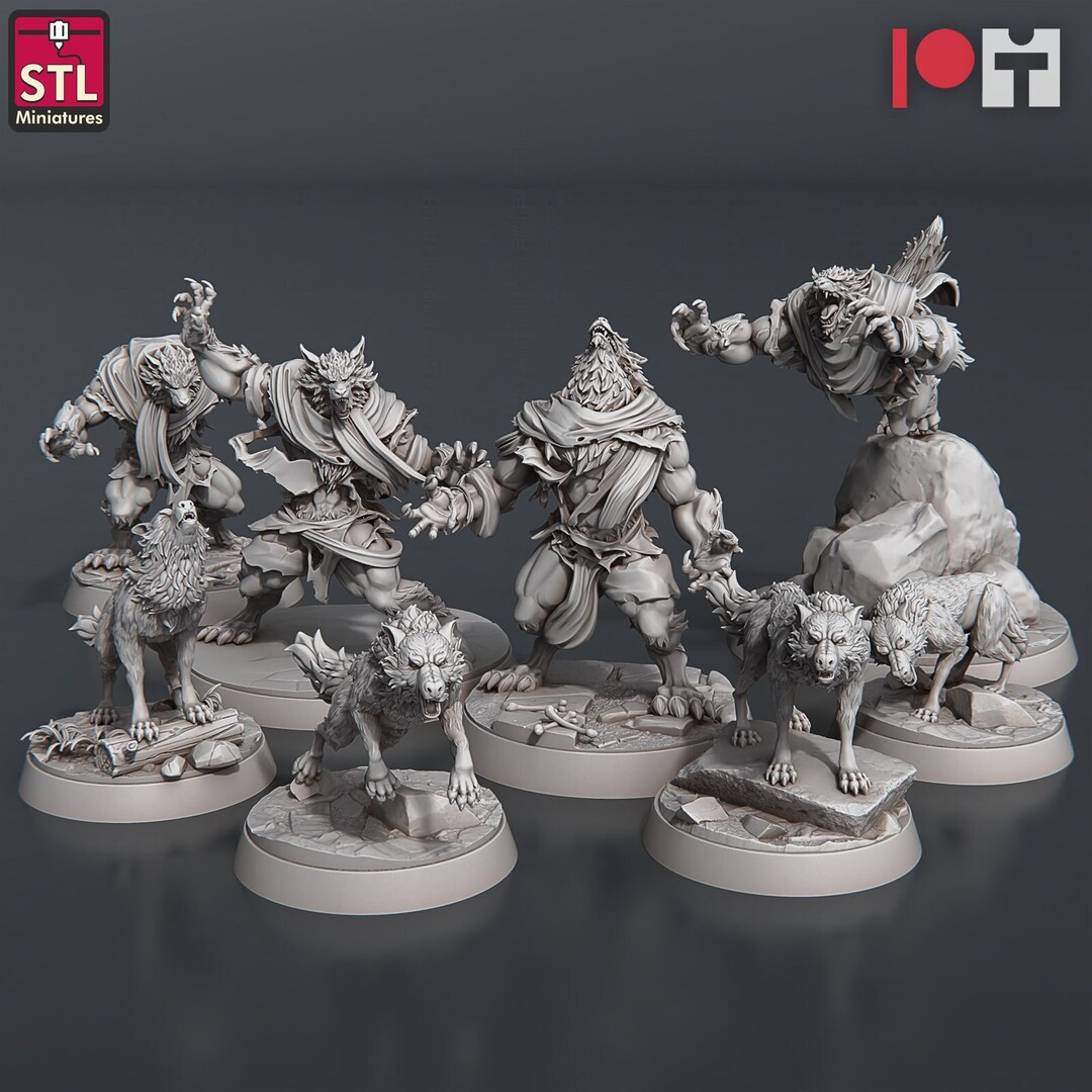 Werewolves and Wolves for Dungeons and Dragons, Frostgrave, and ...
