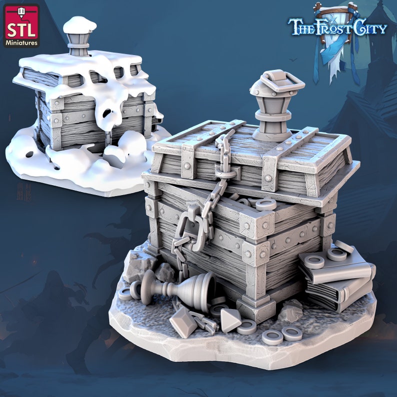 Treasure Chest Token Scatter Terrain for Frostgrave, D&D, Skirmish ...