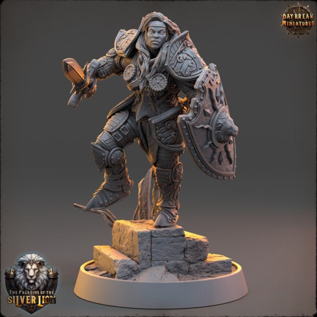Paladin Miniature Marie Du Lion D'argent Miniature Games and Painting ...