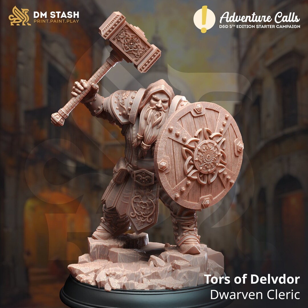 Dwarven Cleric Miniature Ideal for D&D, Tabletop Games, Wargaming and ...