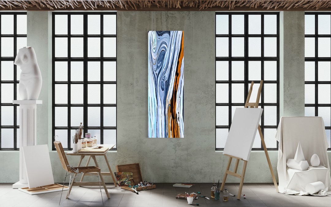 Abstract Vertical Canvas Art Extra Large Art Large Wall Home Decor Wood ...