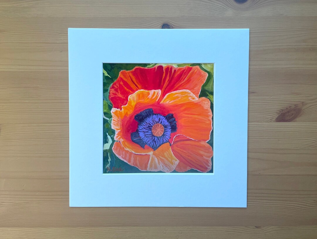 Oriental Poppy Art Prints Gift for Her Original Art Print - Etsy