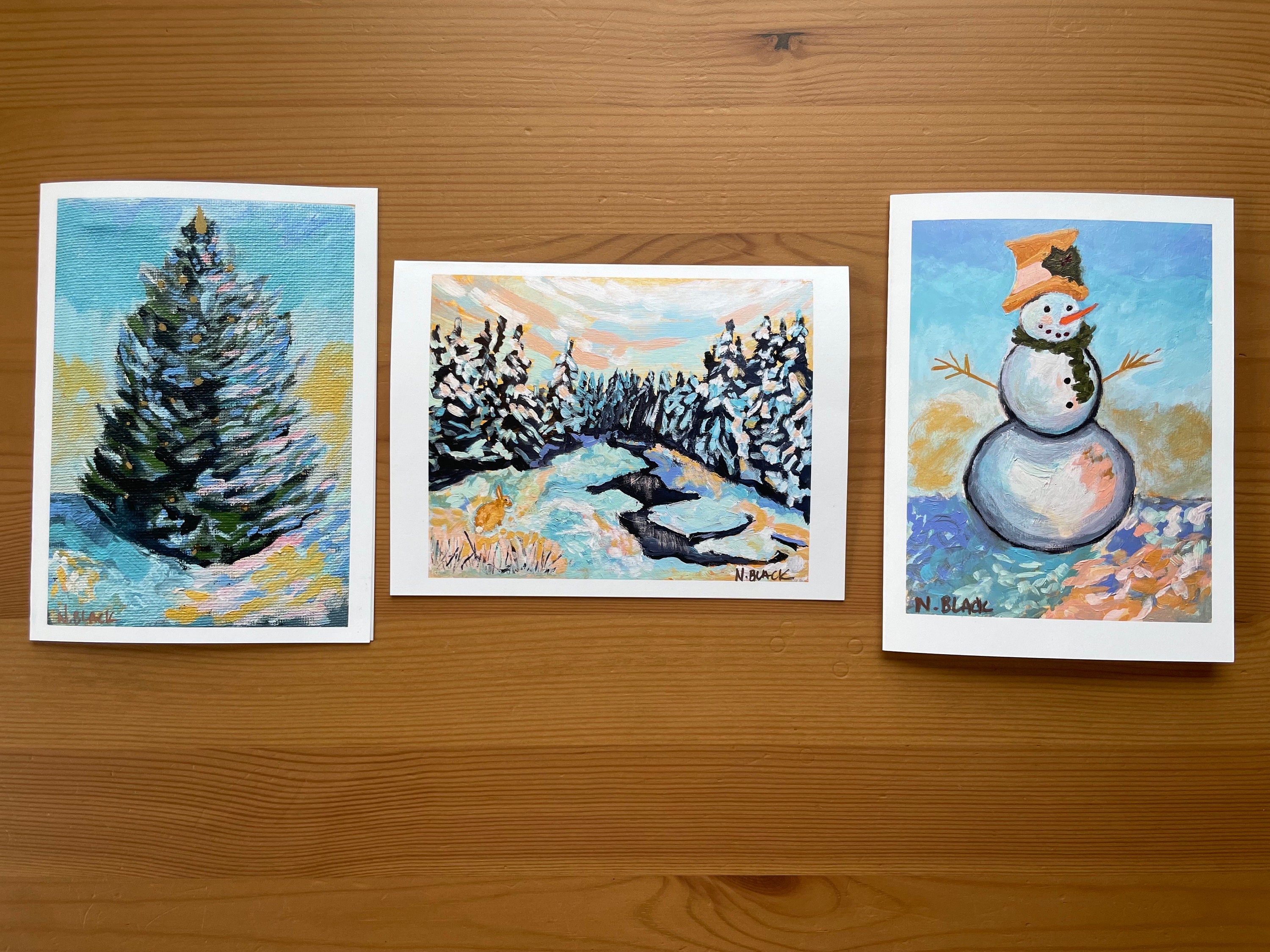 Winter Holliday Collection Kandinsky Mix Greeting Cards Set Yule Cards ...