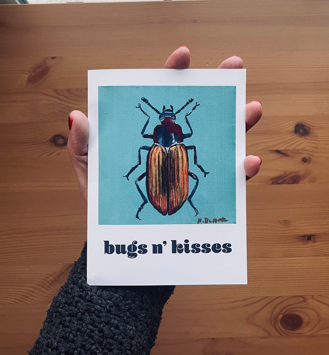Beetle Art Greeting Card: Gardener Gift, Entomology Card - Etsy