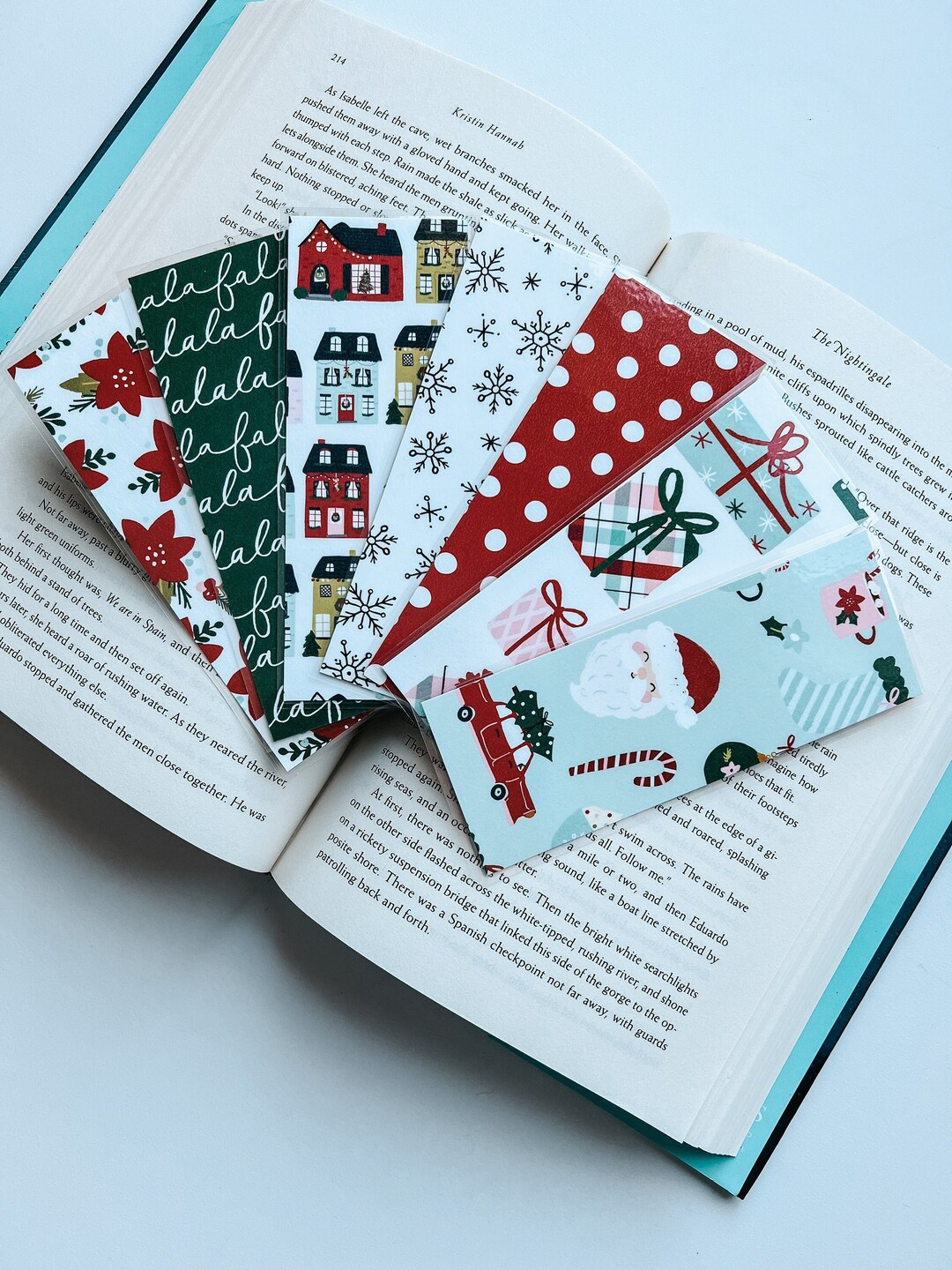 Merry Christmas Bookmarks- Double Sided - Etsy