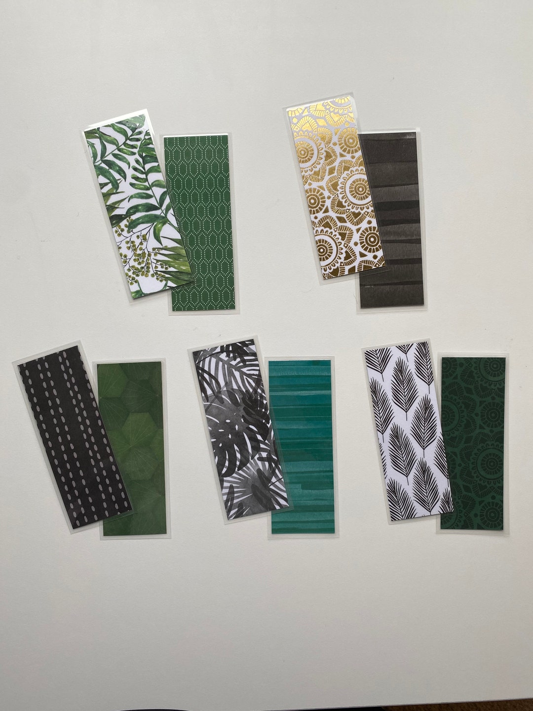 Palm Leaves & Ferns Bookmarks Double Sided - Etsy