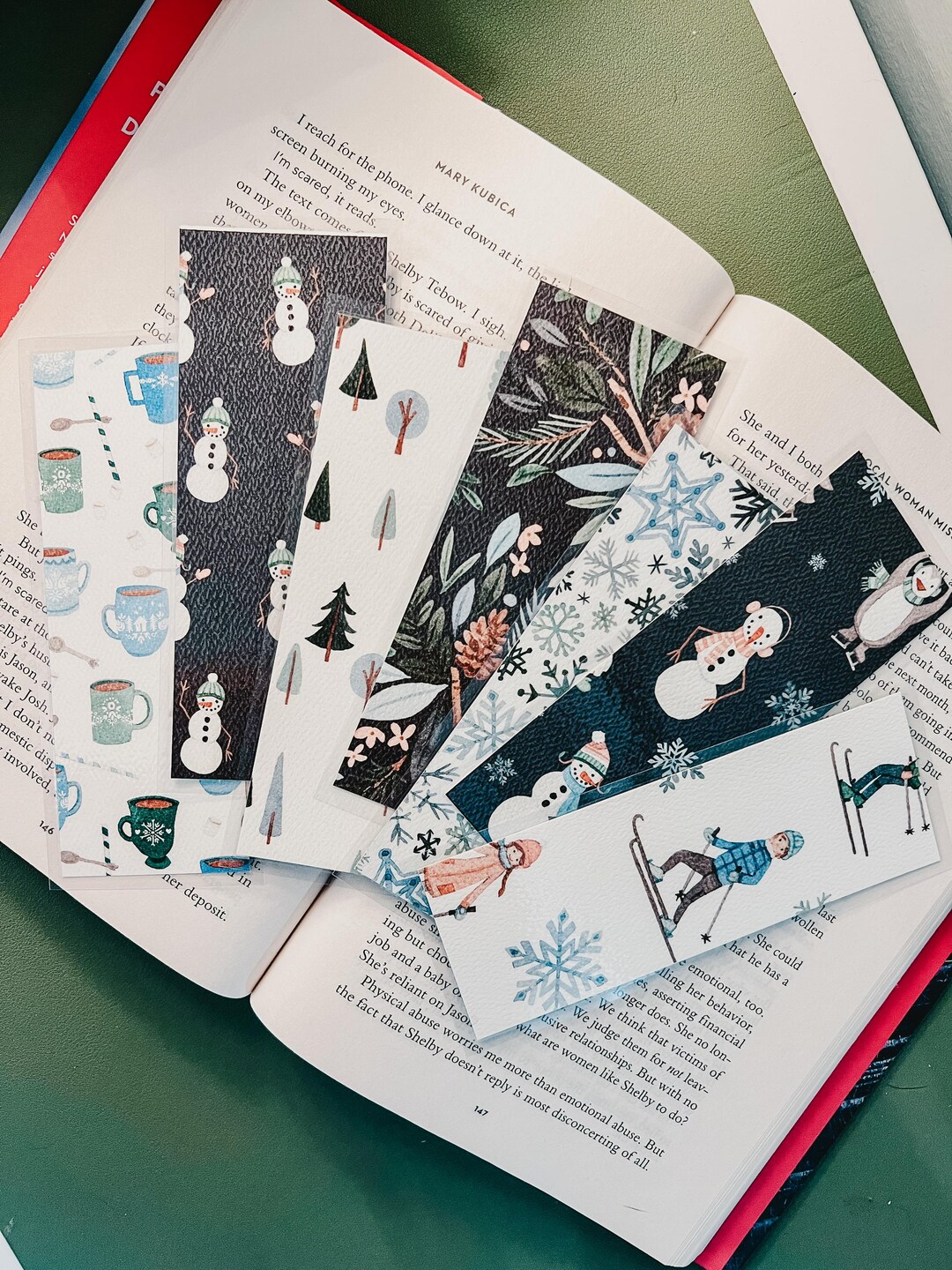 Winter Wonderland Bookmarks- Double Sided - Etsy