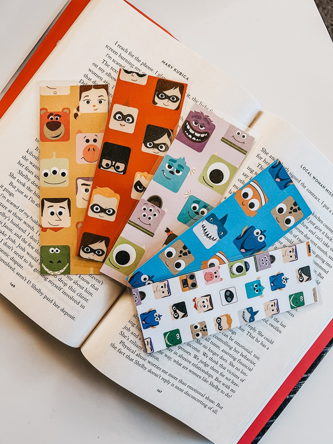 Pixar Bookmarks- Double Sided - Etsy