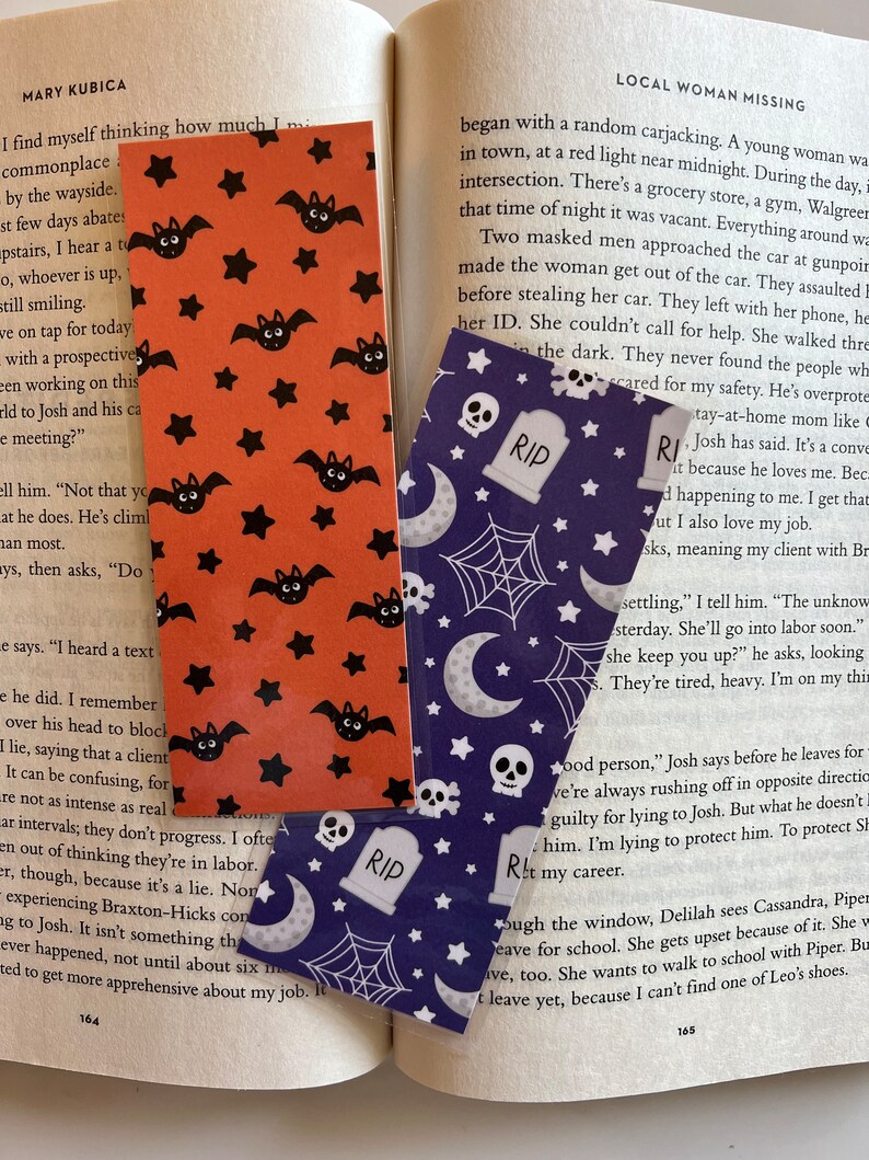 Halloween Fun Bookmarks-double Sided - Etsy
