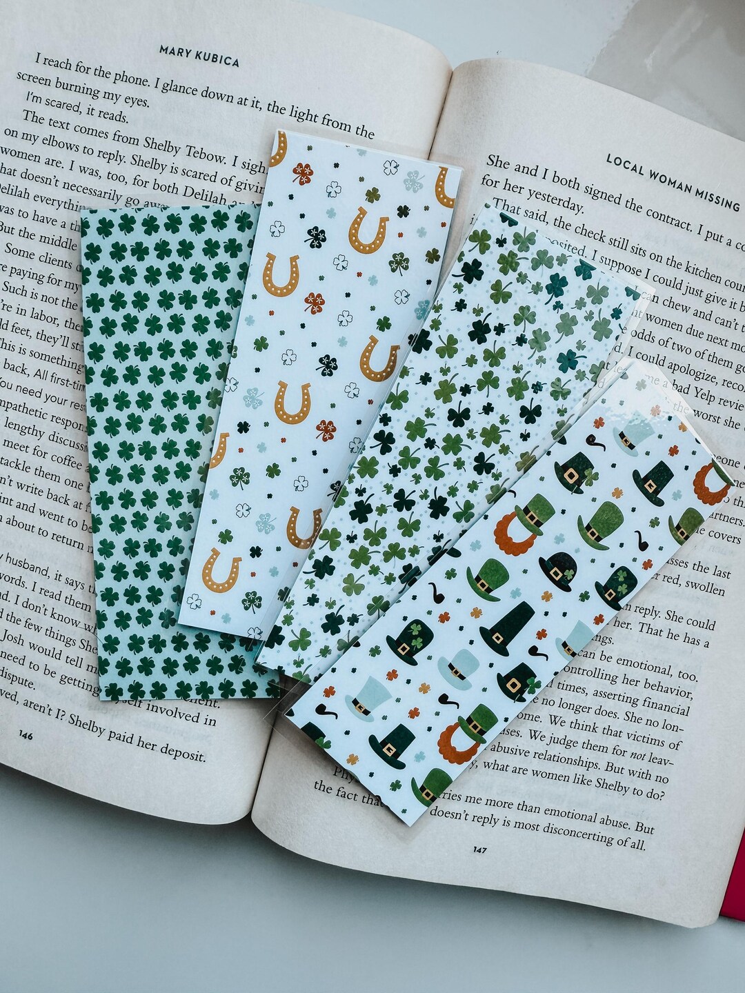 Luck of the Irish Bookmarks- Double Sided - Etsy