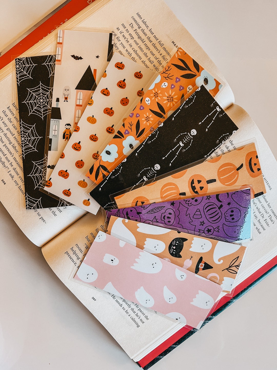 Spooky, Scary, Skeleton Bookmarks- Double Sided - Etsy