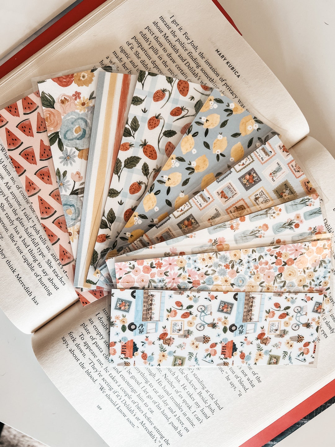 Farmhouse Fresh Bookmarks Double Sided - Etsy