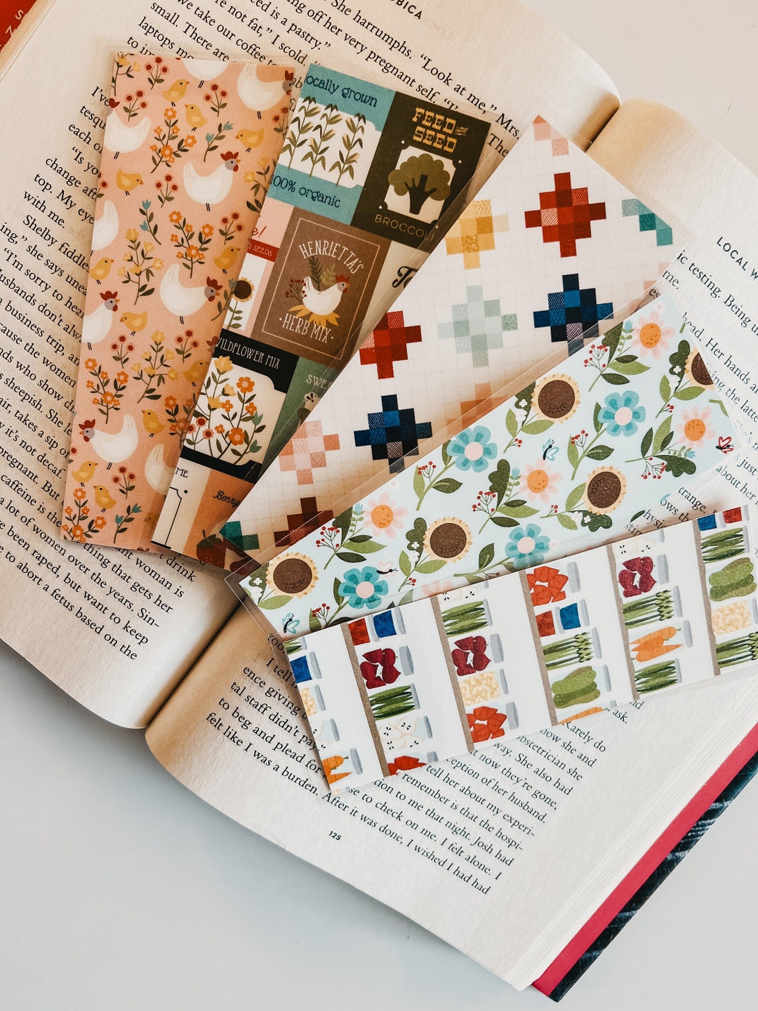 Fall Farmhouse Bookmarks- Double Sided - Etsy