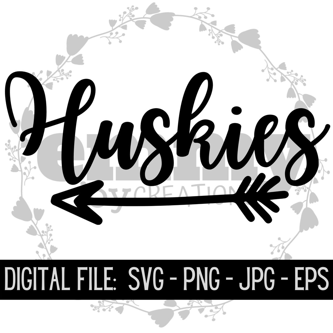 Huskies With Arrow Svg Png Jpg Eps - Husky - High School Mascot ...