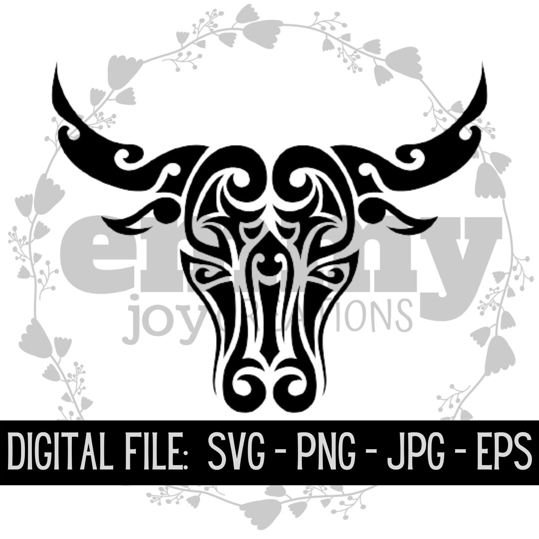 Bull Head Svg Png Jpg Eps - Rodeo - Bull Riding - Bull Rider - Cow ...