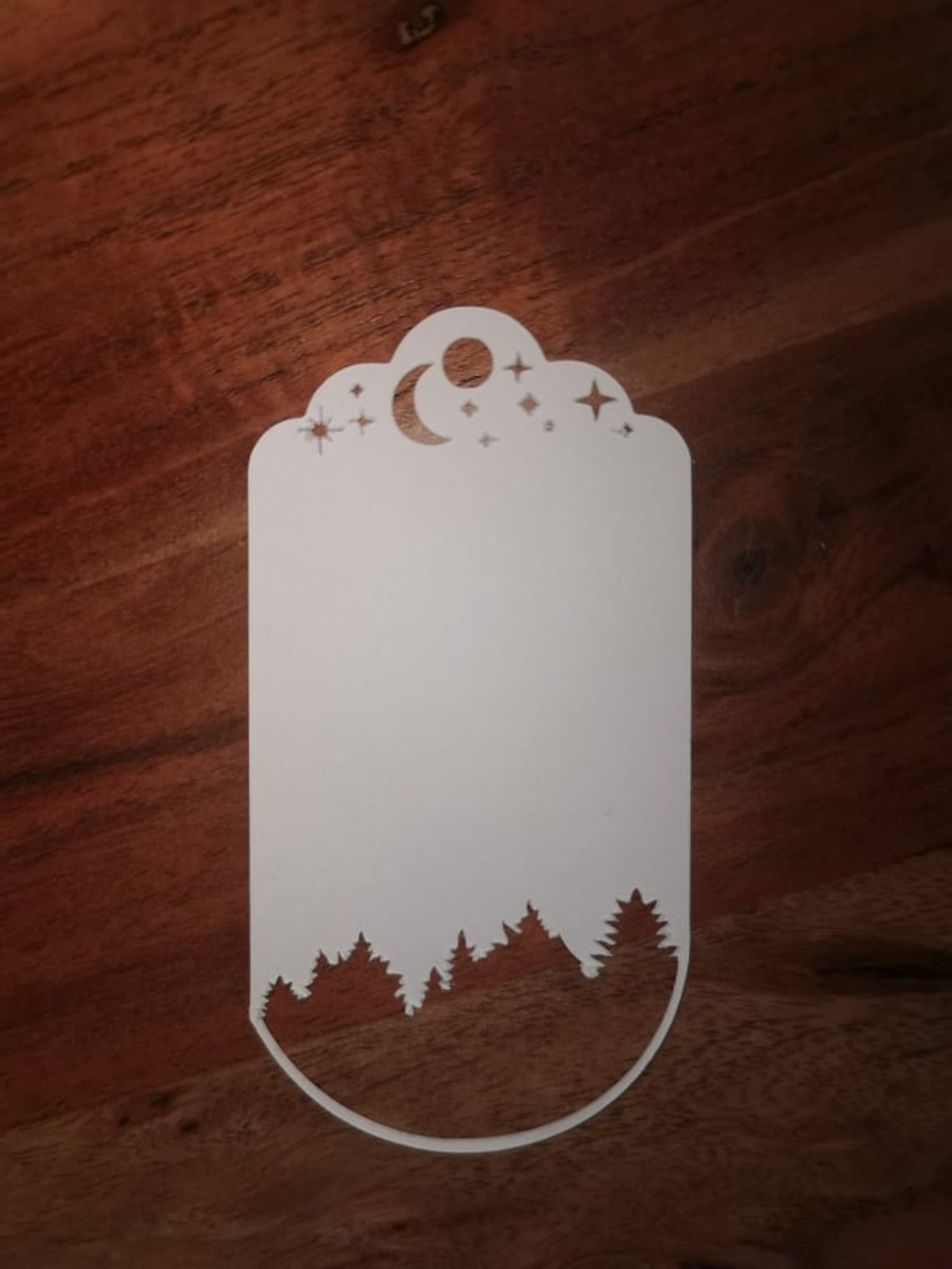 Moon Stars and Trees Gift Tags SVG, Gift Tags SVG, Decorative Gift Tags ...