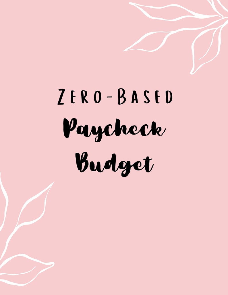 Instant Digital Download: Zero-based Paycheck Budget Planner - Etsy