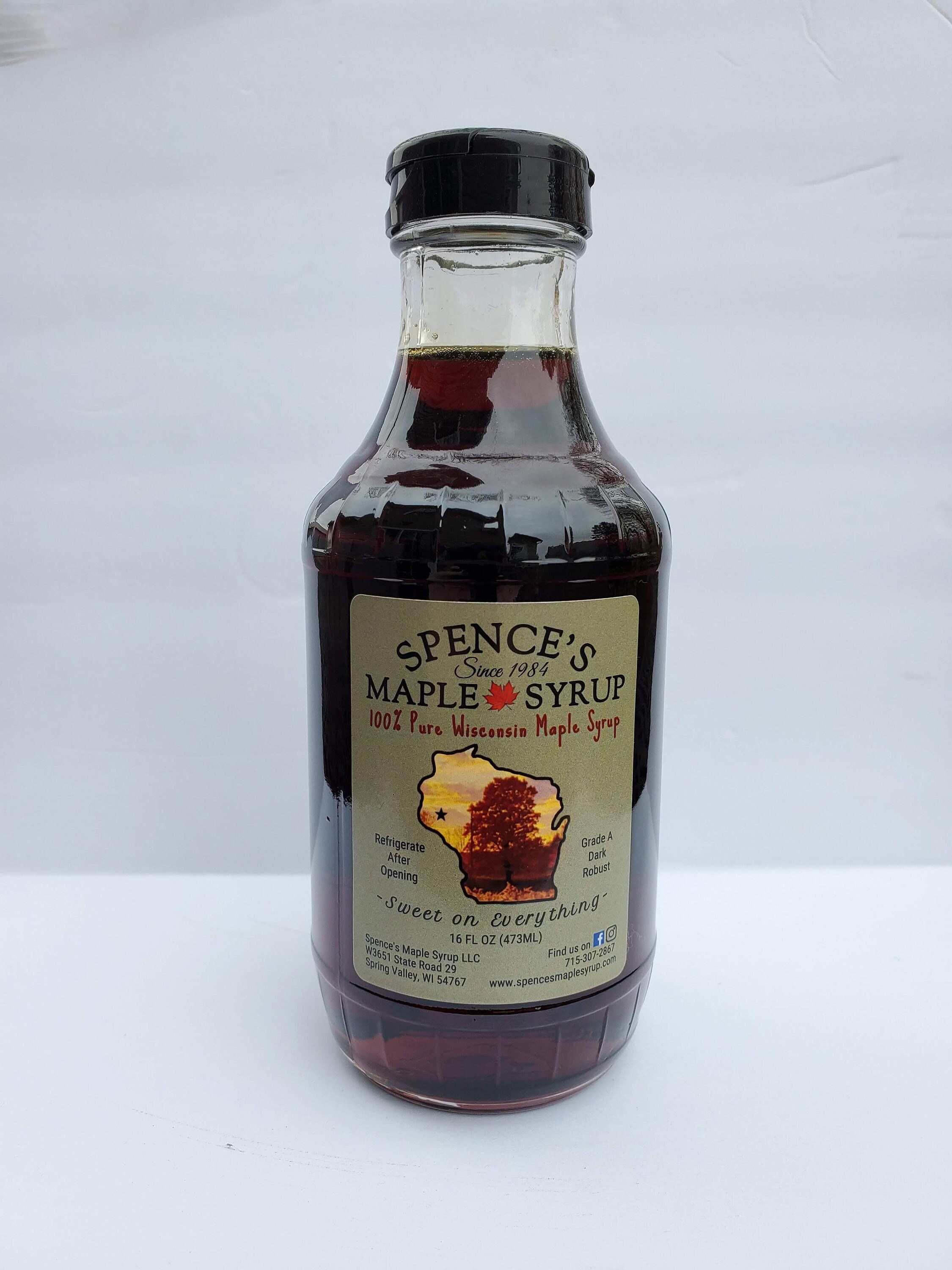 Pure Wisconsin Maple Syrup 16oz Dark Robust | Etsy