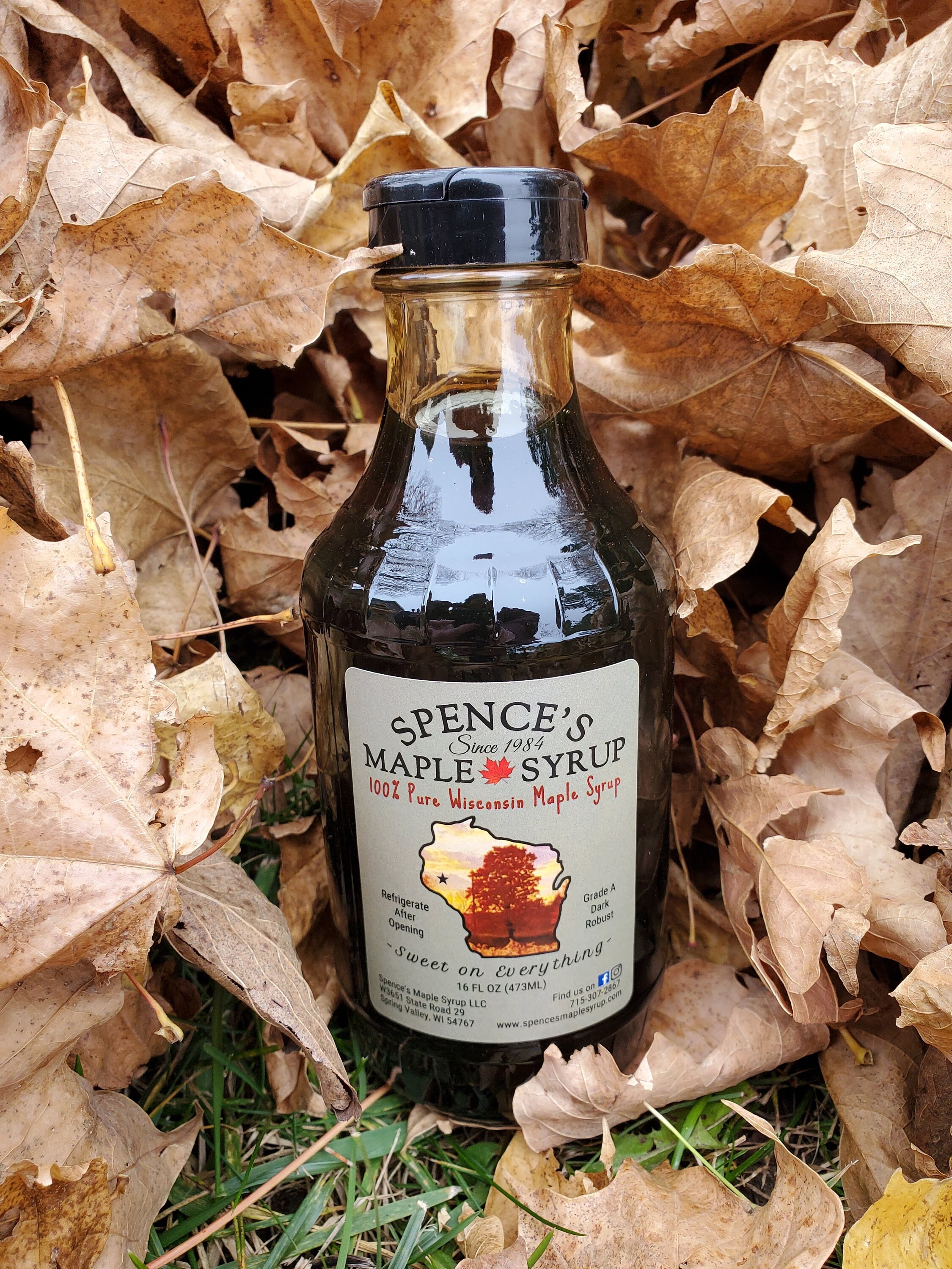 Pure Wisconsin Maple Syrup 16oz Dark Robust | Etsy