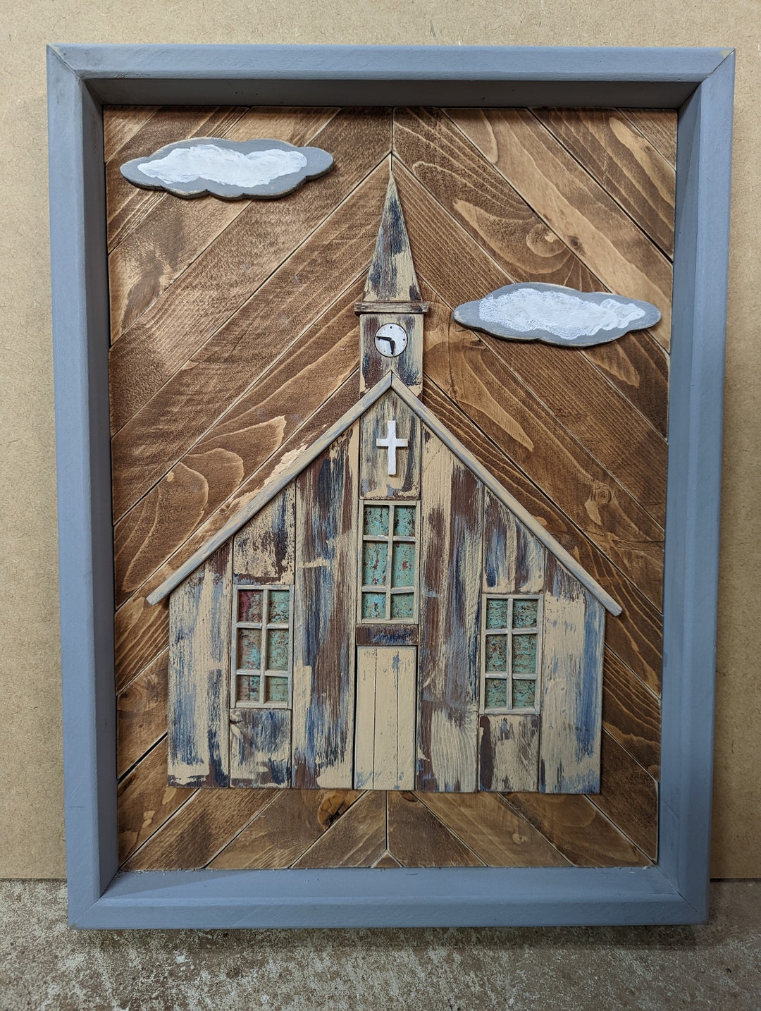 Wood Church Art - Etsy