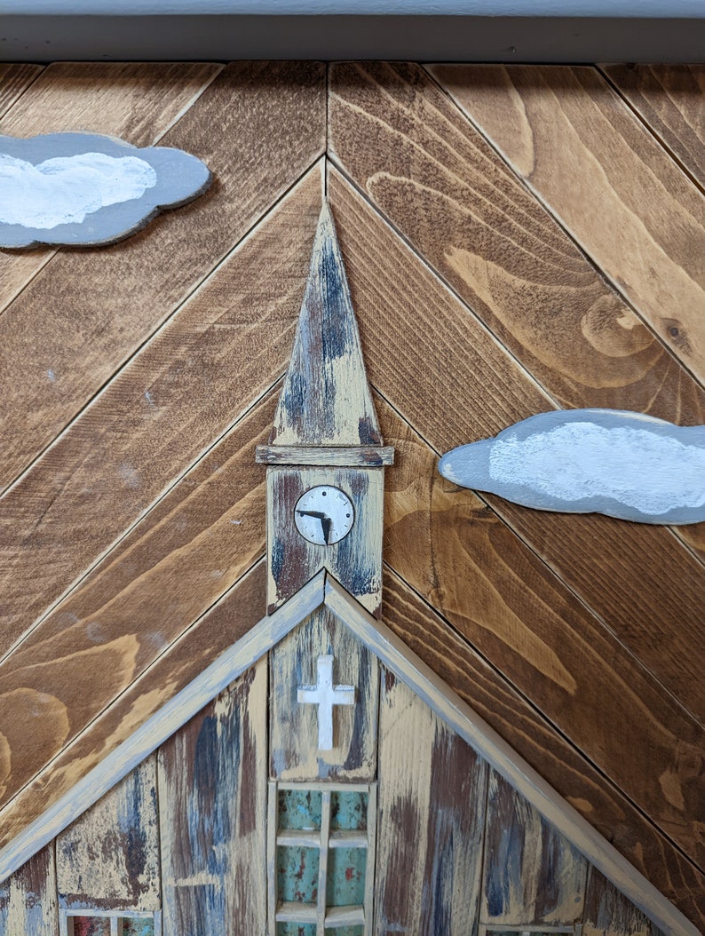 Wood Church Art - Etsy
