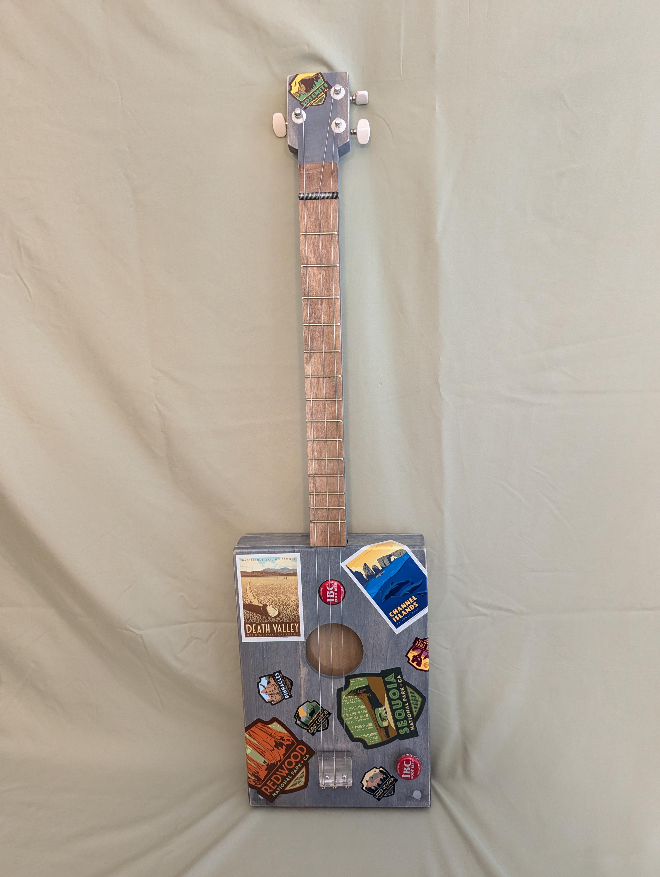 3 String Wood Box Guitar - Etsy