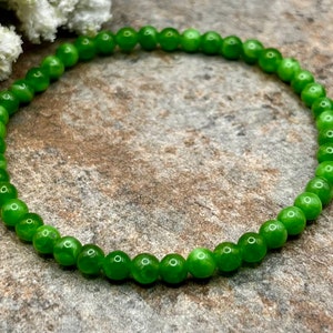 4mm Maw Sit Sit /jade Albite Crystal Beaded Bracelet, Handcrafted 7.5 ...