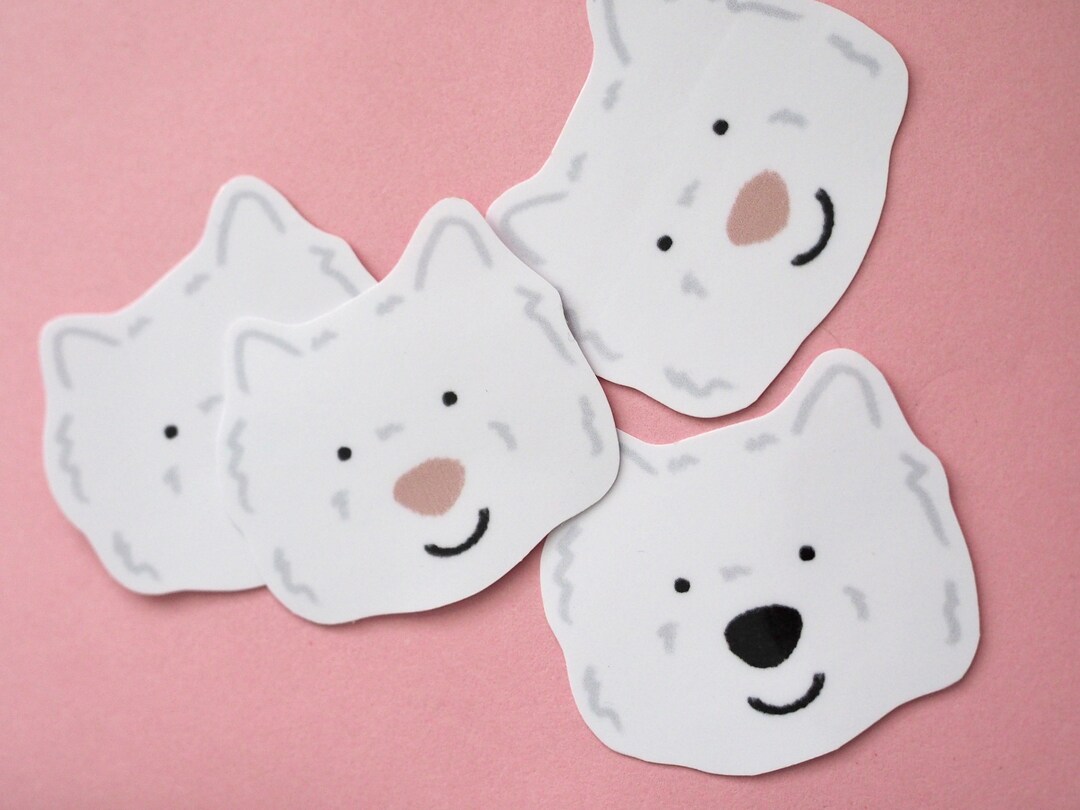 Samoyed Vinyl Sticker // Sammy Dog Sticker for Water Bottle Stickers ...