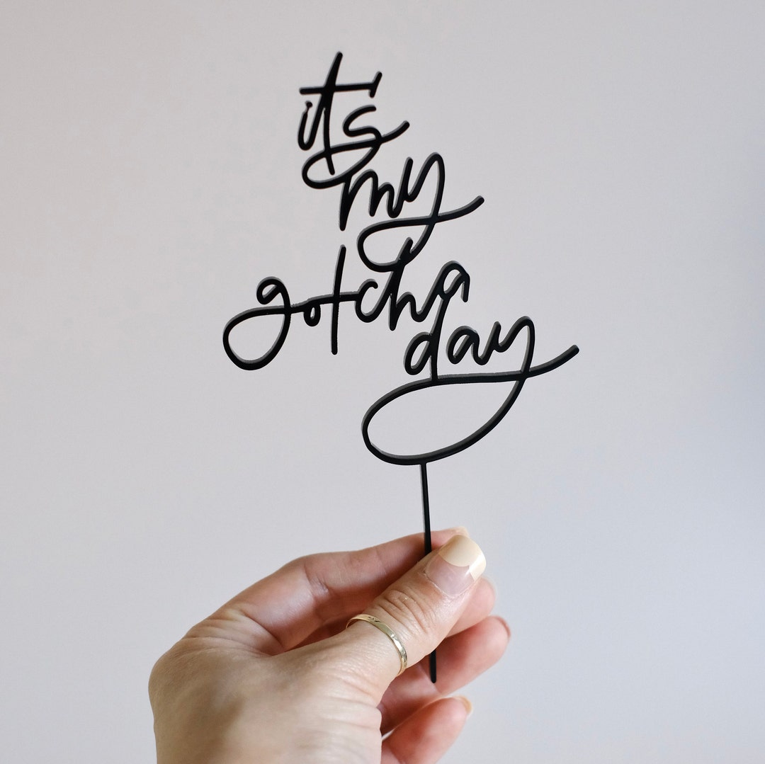 Dog Gotcha Day Cake Topper / Doggie Gotcha Day Pawty Cake Topper “it’s ...