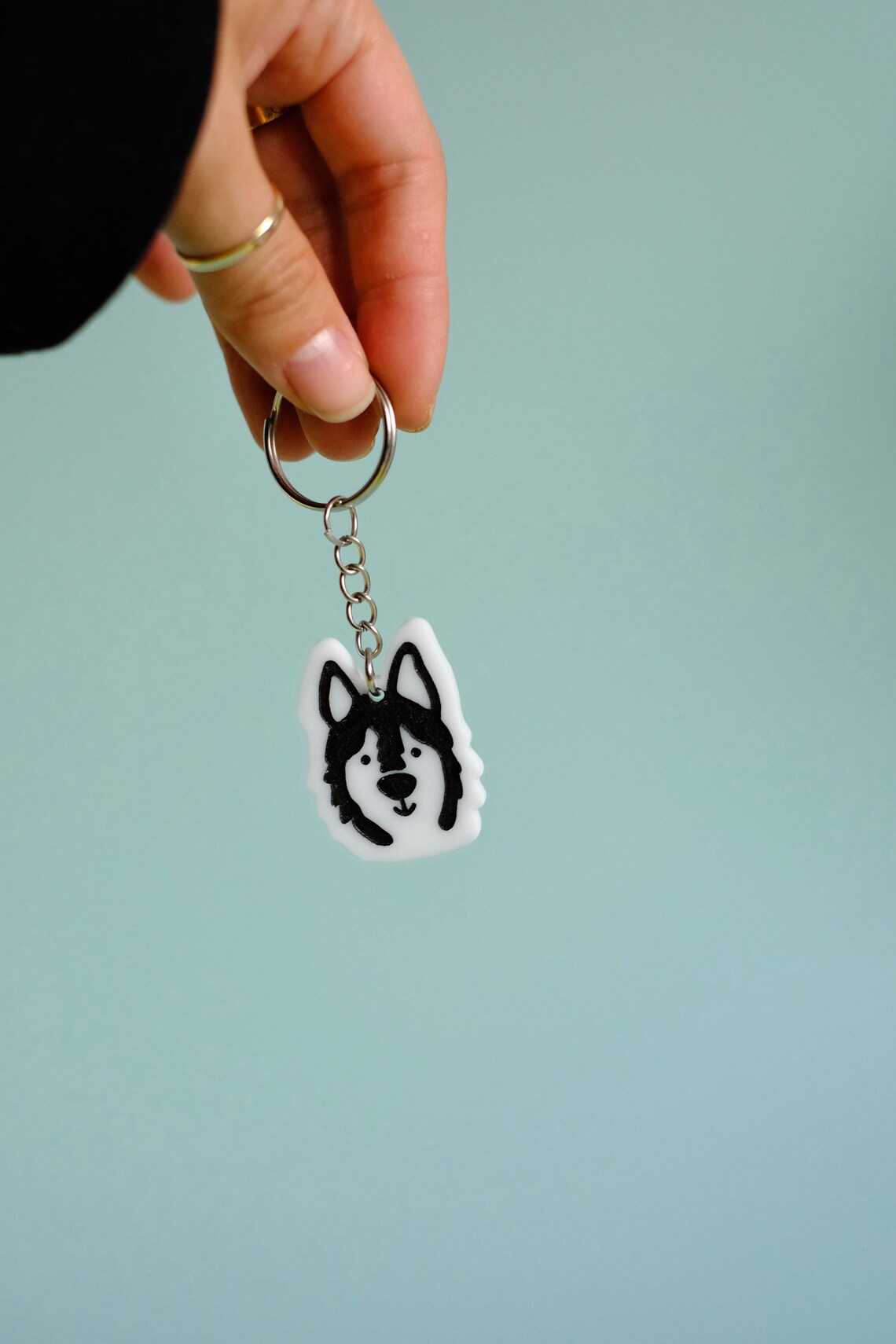 Husky Keychain // Pet Keychain / Dog Lover Gift for Dog Mom - Etsy