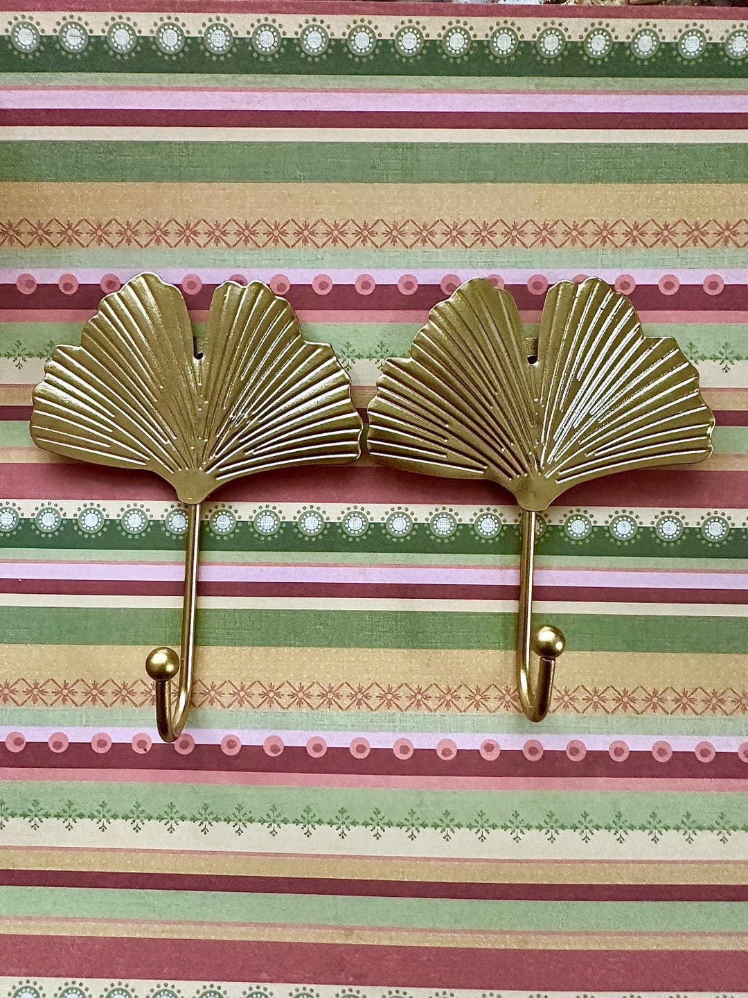 Set of 2 Ornate Gold Wall Hooks. Gold Wedding Flat Lays Styling ...